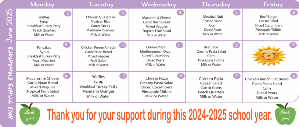 HOLY TRINITY ELEMENTARY | School Lunch Association
