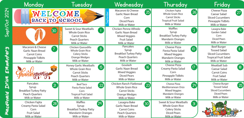MACDONALD DRIVE ELEMENTARY | School Lunch Association